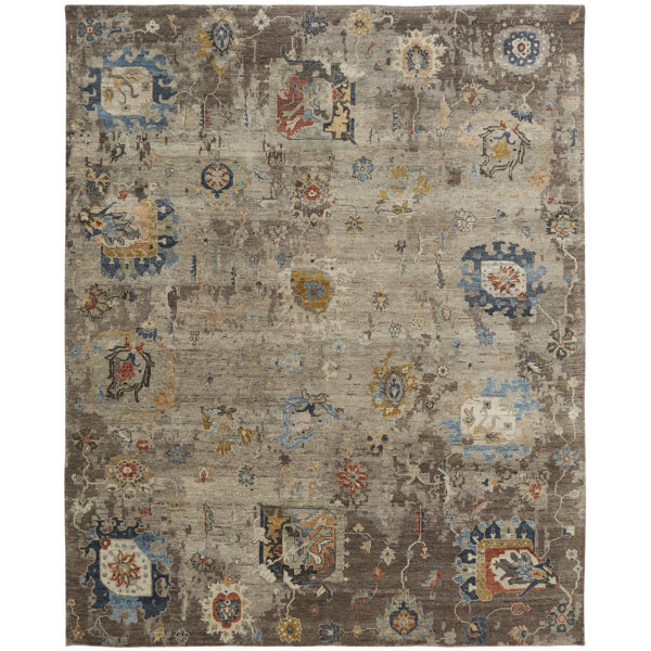 Madison Couture Rugs Stills Wool Area Rug in Brown | Perigold