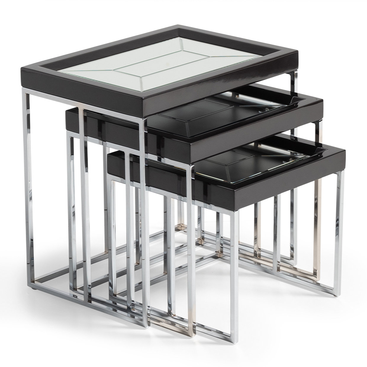 Michael Amini Carmela Tray Top Frame Nesting Tables | Wayfair