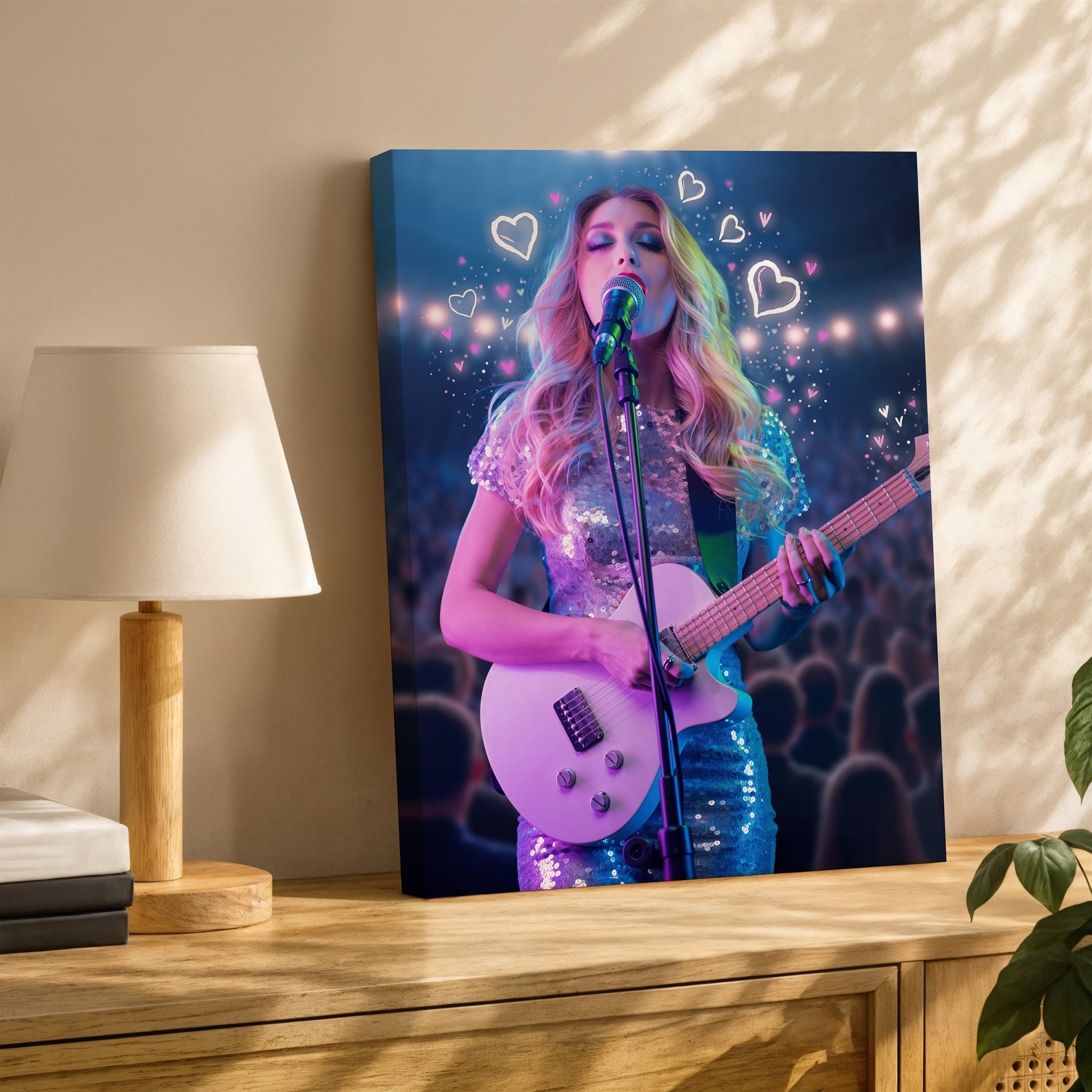 Winston Porter Canvas Create An Image Of A Female Singer On Stage ...