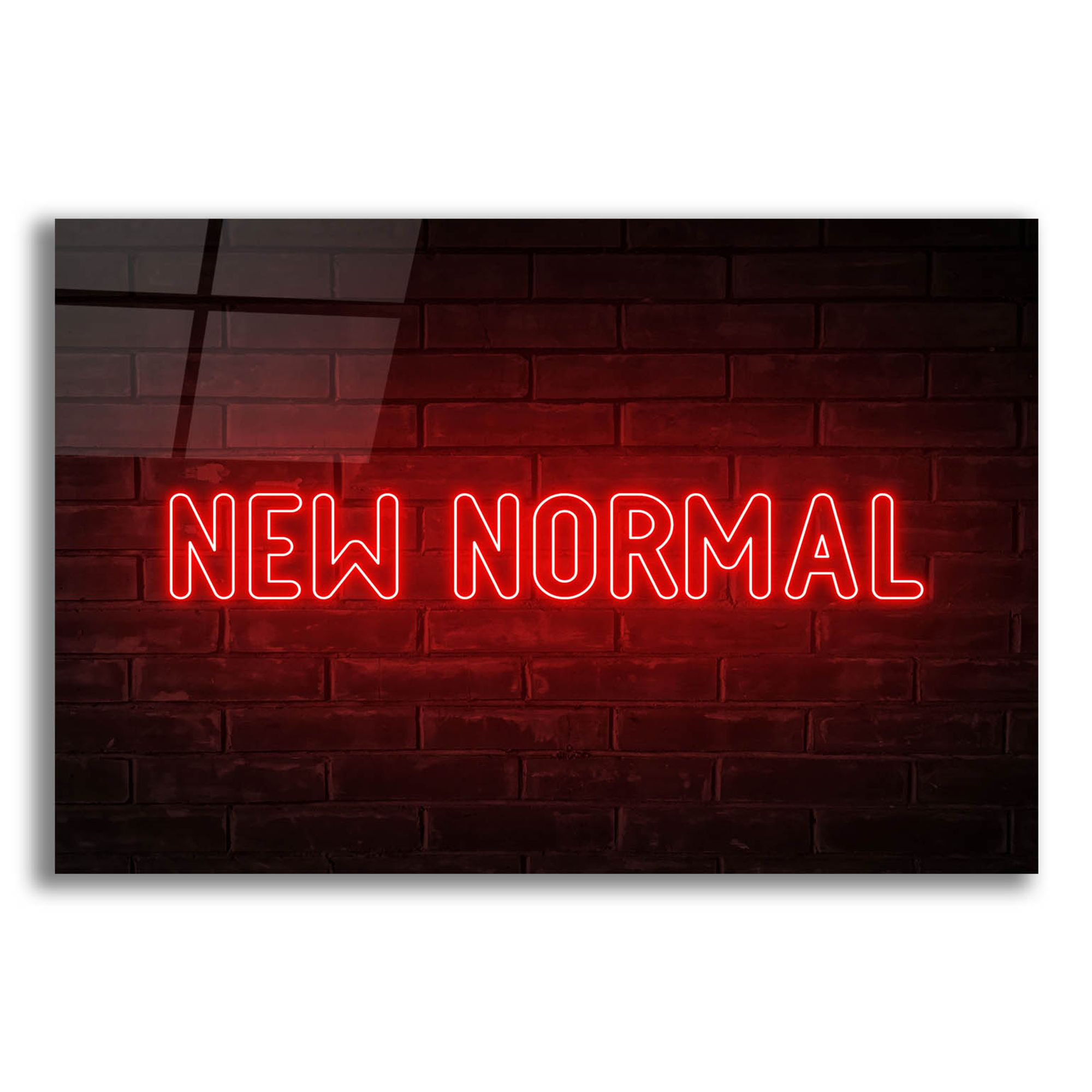 Ebern Designs " New Normal In Neon Red " by Epic Portfolio | Wayfair