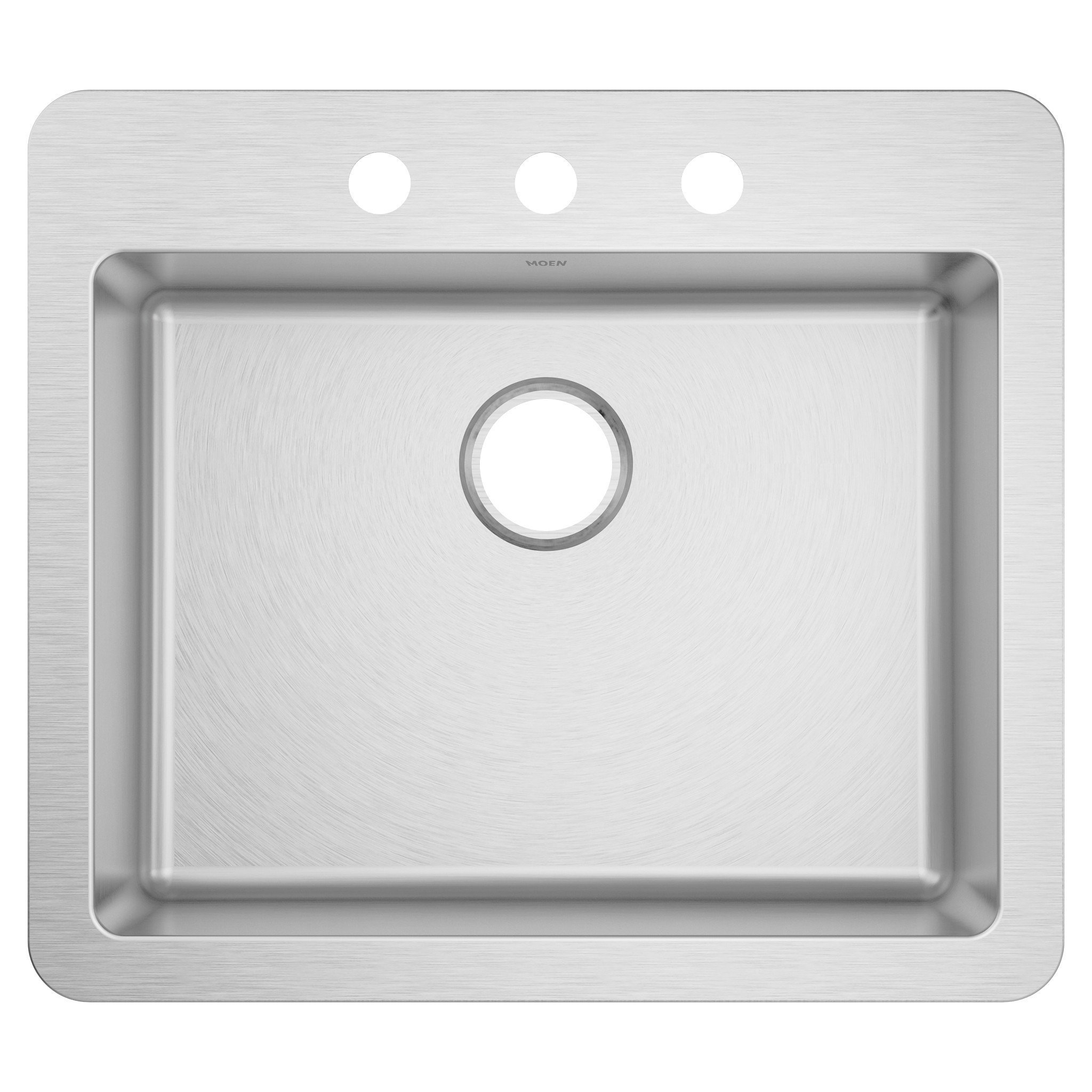 Moen Évier de cuisine à simple cuve en acier inoxydable avec drain ...