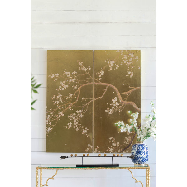 House of Hampton® Cherry Blossom On MDF 2 Pieces Set | Wayfair