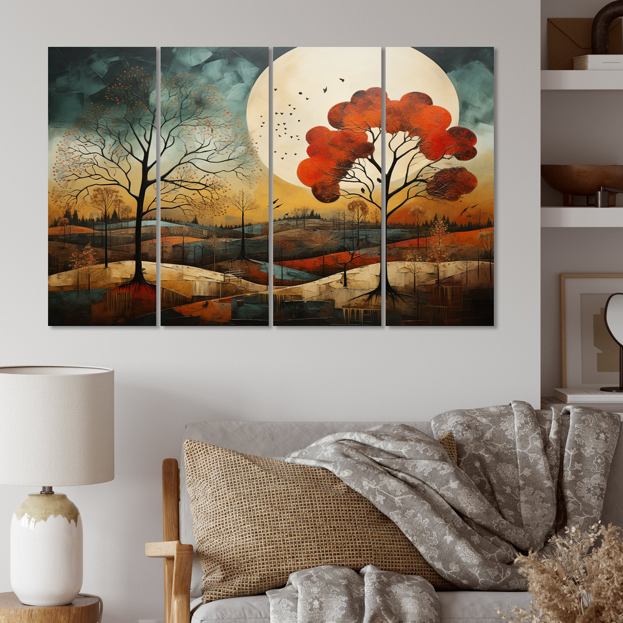 Millwood Pines Orange Teal Native American Essence I - Native American ...