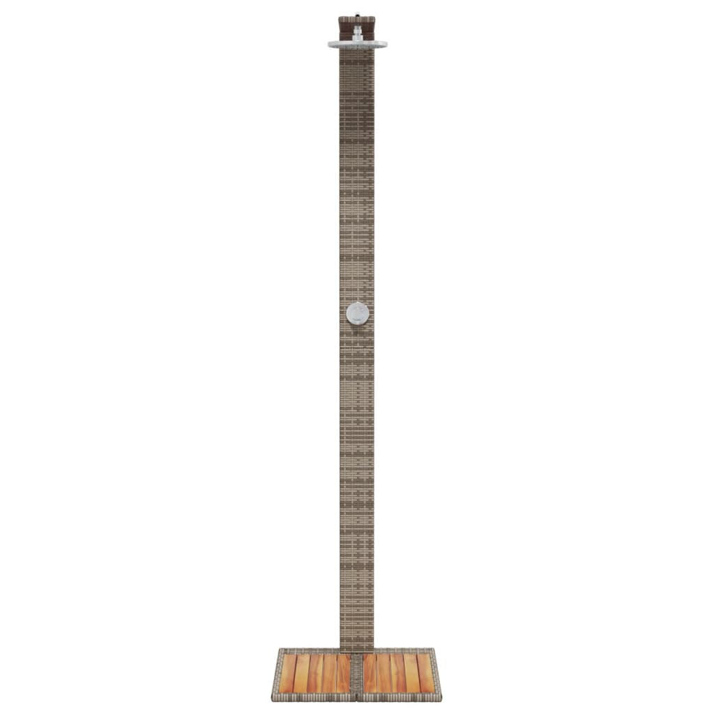 VidaXL 88.2" H Wood/PE/Steel Free Standing Outdoor Shower with ...