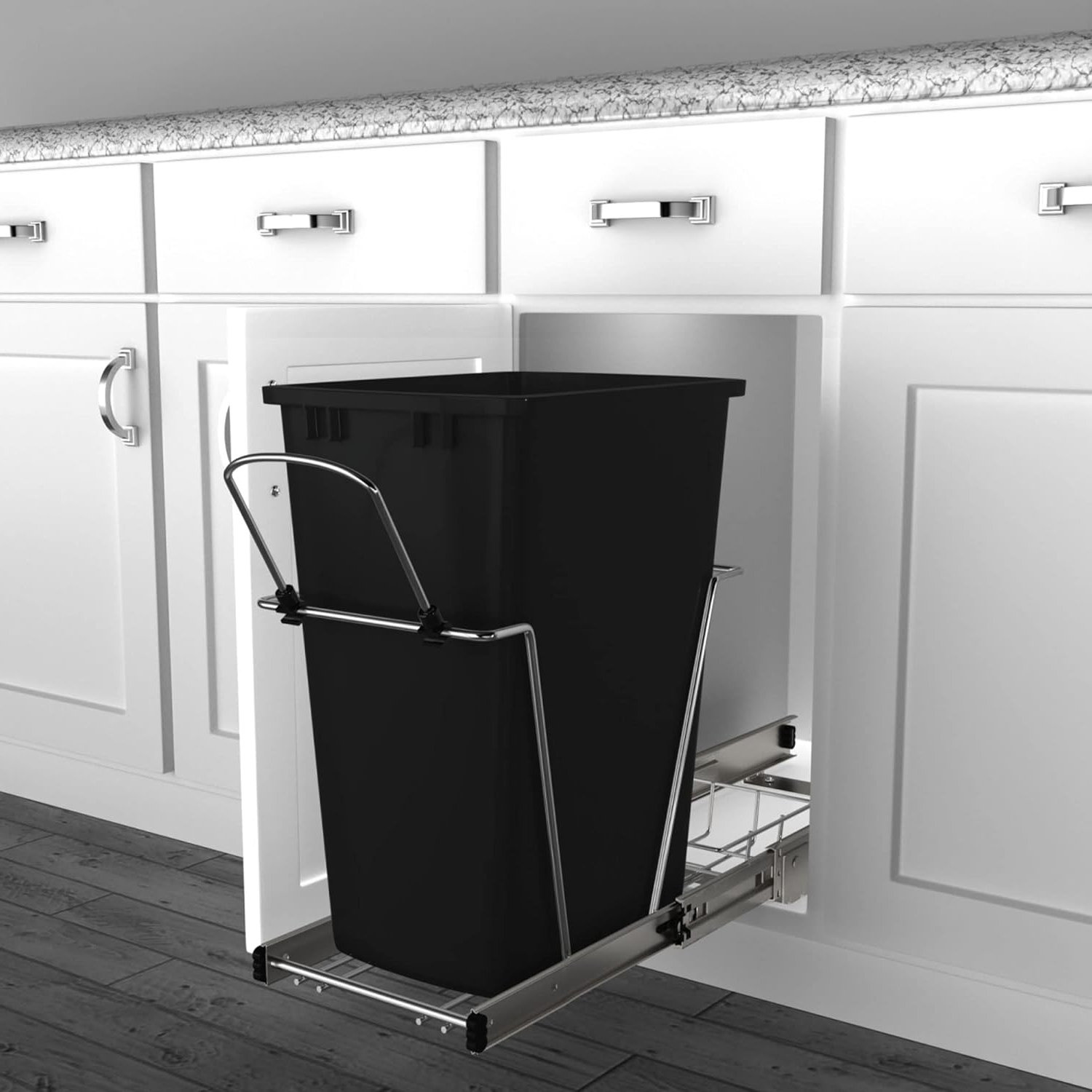 Umedas 12 Gallon Garbage Waste Recyling Bin with Full Extension Slides ...