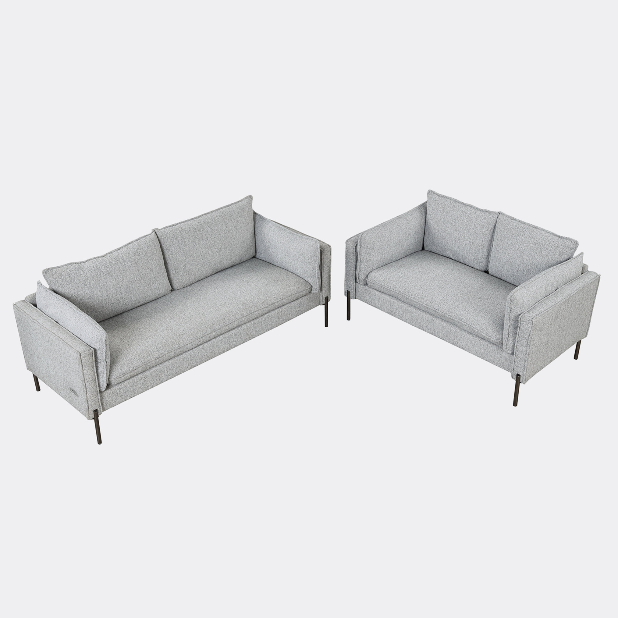 Latitude Run® 2 Piece Sofa Sets Modern Linen Fabric Upholstered ...