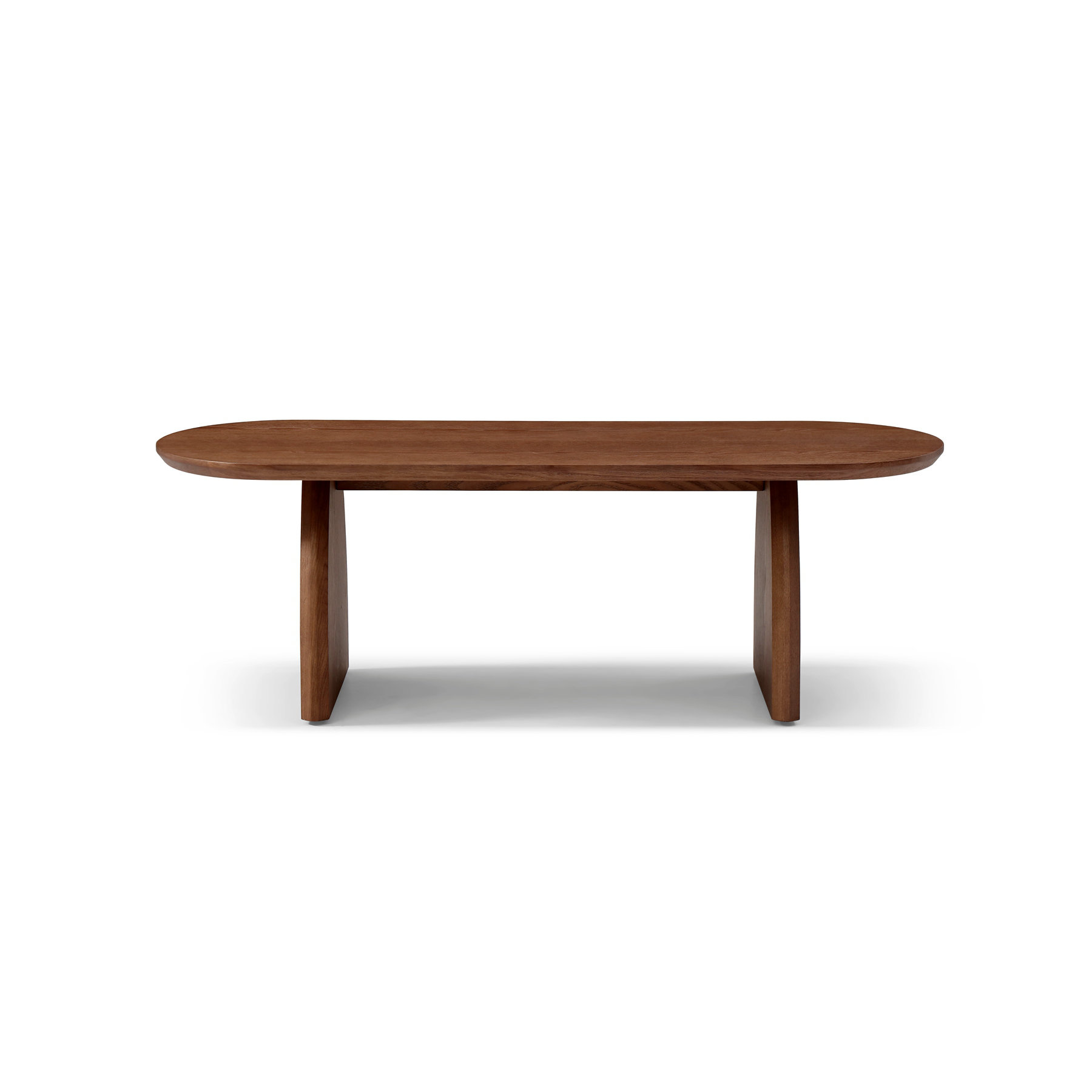 Ivy Bronx Modern Minimalist Solid Wood Coffee Table, Oval-Shaped Living ...