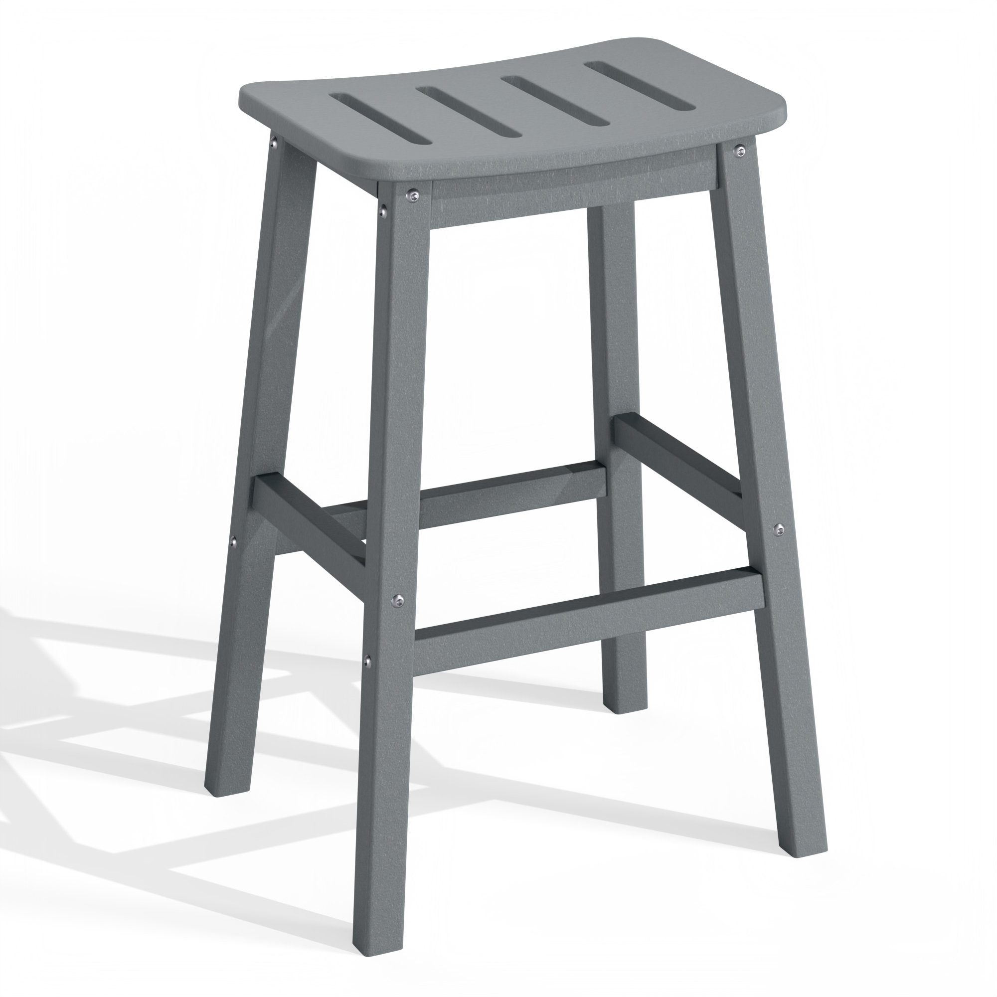 Winston Porter Outdoor Bar Stools, 28 Inch HDPE Bar Chairs with ...