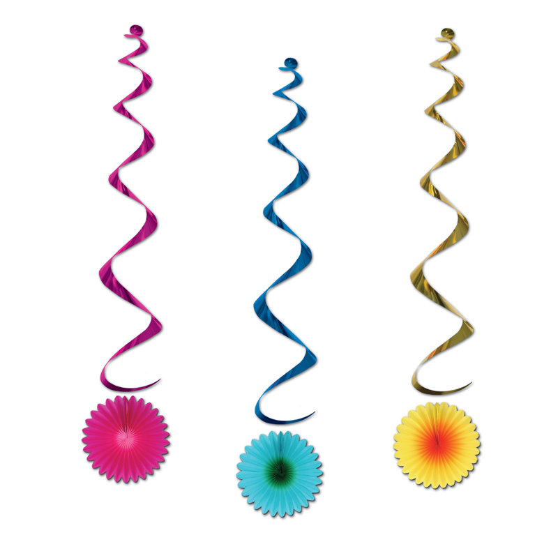 Beistle Tissue Flower Whirls - 3' 4" - Pack of 6 | Wayfair