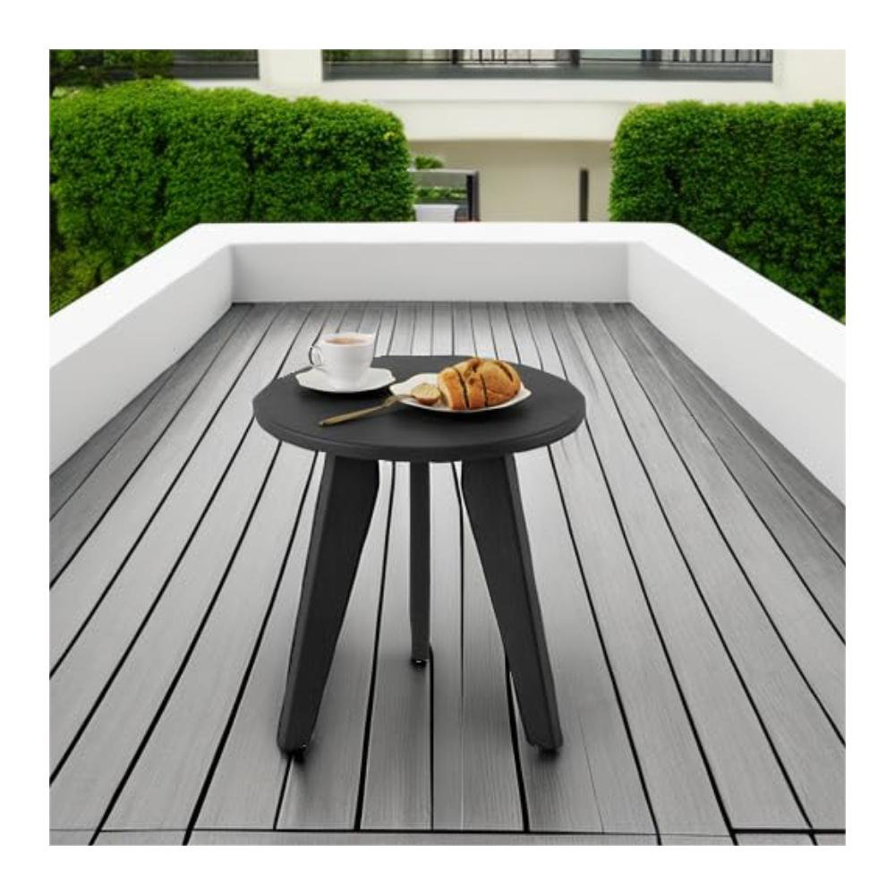 Corrigan Studio Outdoor Side Table, Small Round Side Table Weather ...