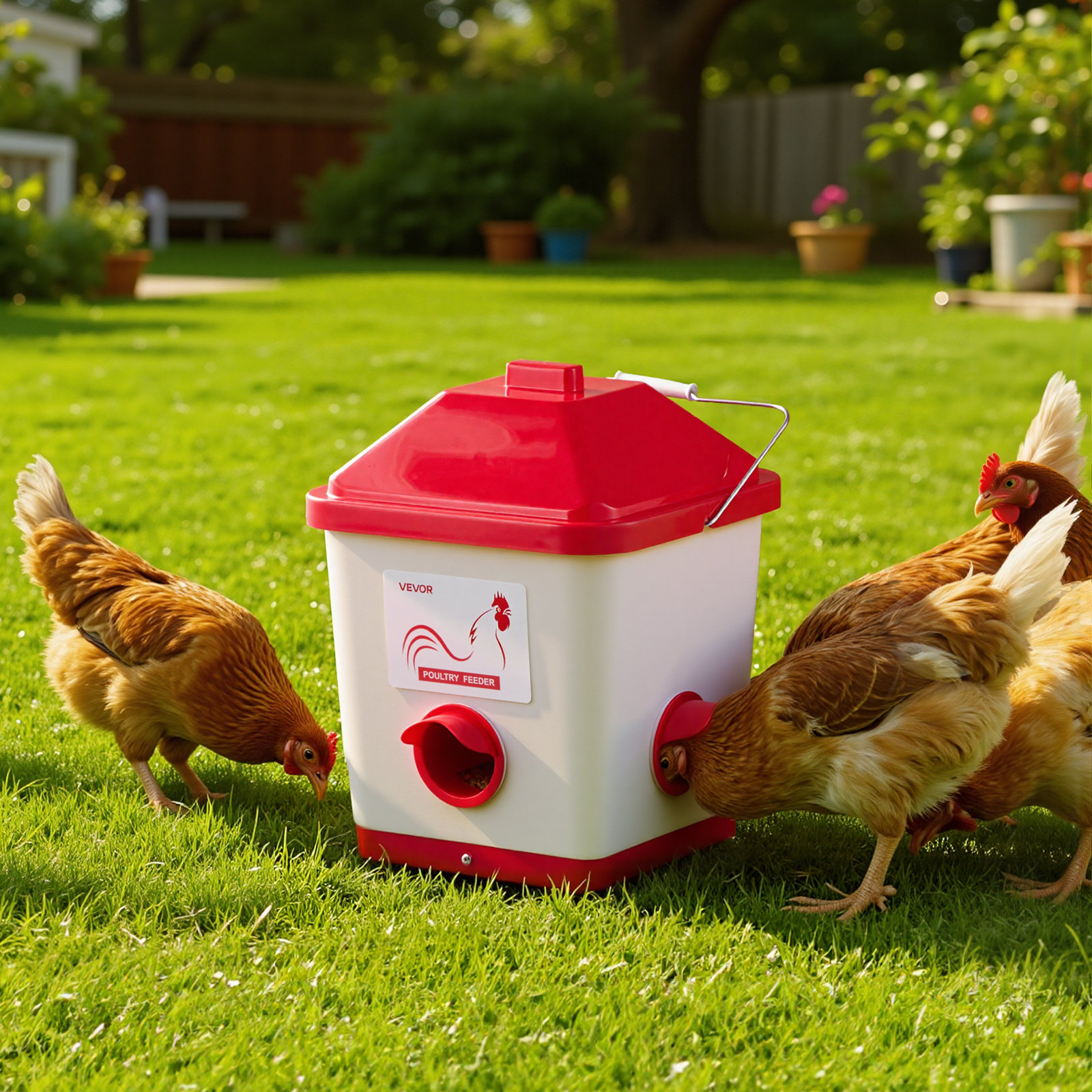 Ophelia & Co. Automatic Chicken Feeder, 40 Pounds Capacity, Large ...