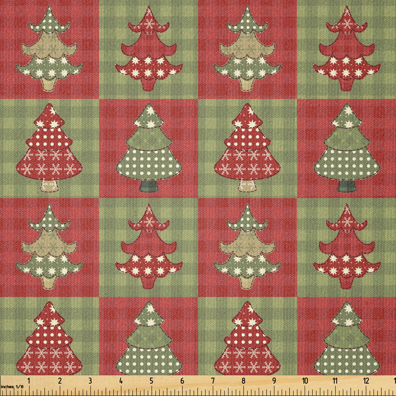 The Seasonal Aisle Aljet Noel Trees Quilt Fabric | Wayfair.co.uk