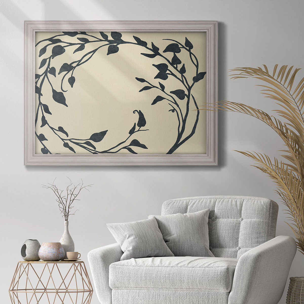 Red Barrel Studio® Tendril Swirl I Framed On Canvas Print | Wayfair