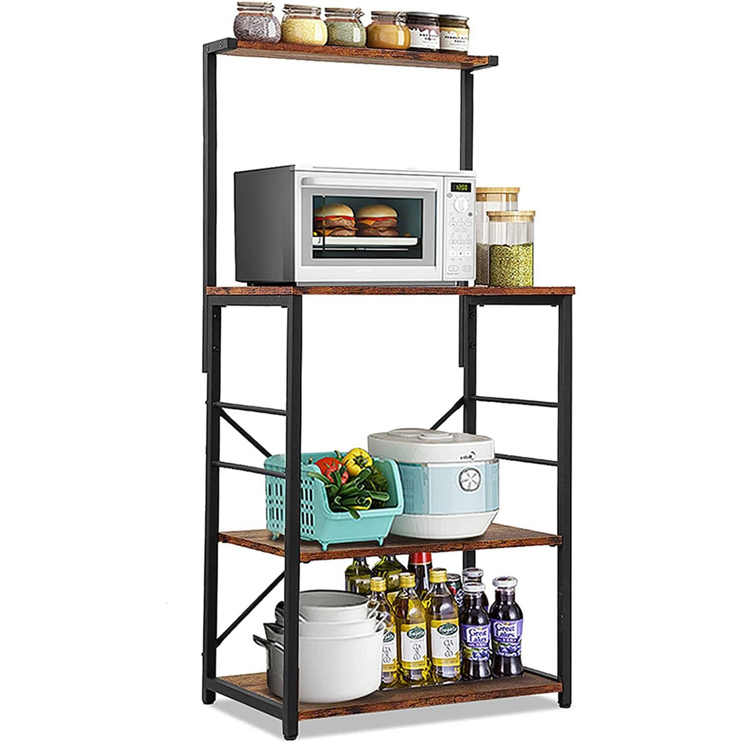 17 Stories 48" Stainless Steel Standard Baker's Rack with Microwave ...