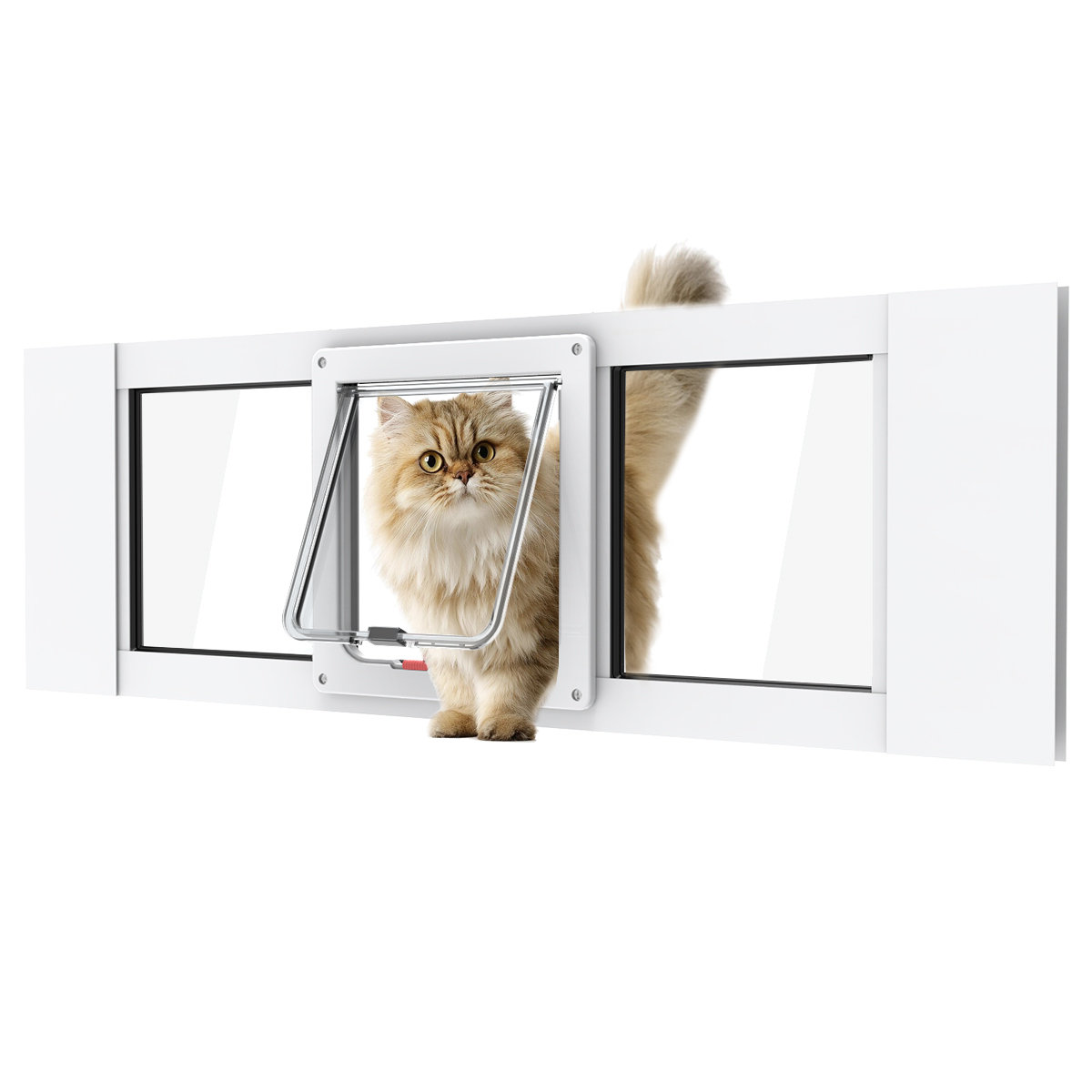 Ulifemate Aluminum Cat Door For Windows: Magnetic Suction Design ...