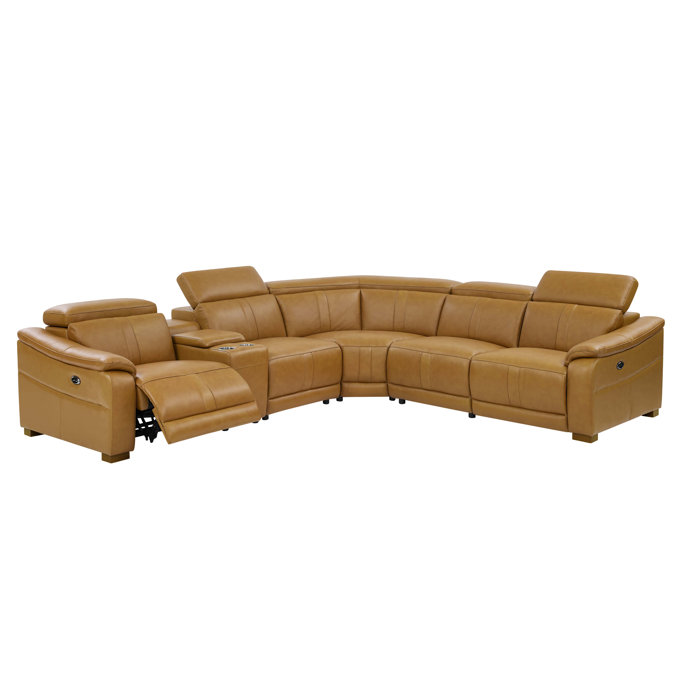 Wade Logan® Ayshea Upholstered Power Reclining Sectional & Reviews ...