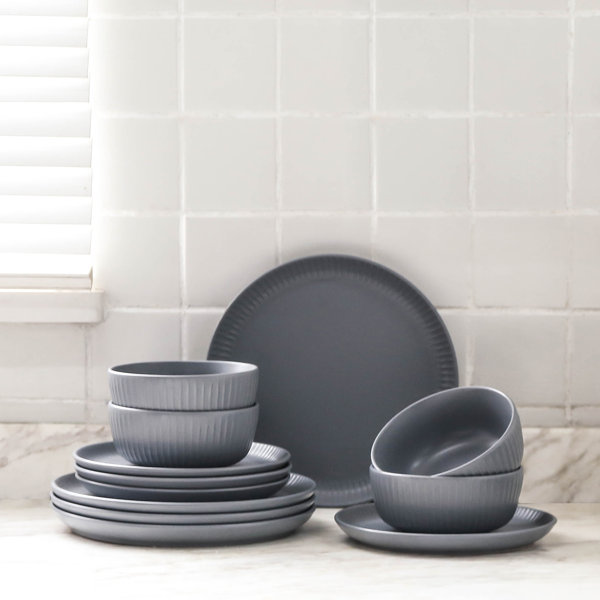 Stone Lain Stoneware Dinnerware Set - Service for 8 | Wayfair