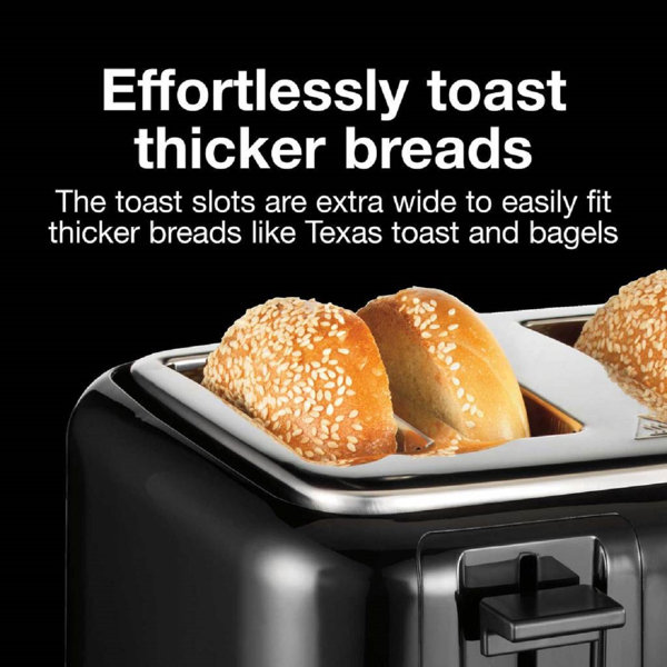 Proctor-Silex 4-Slice Toaster with Extra Wide Slots for Bagels, Cool ...
