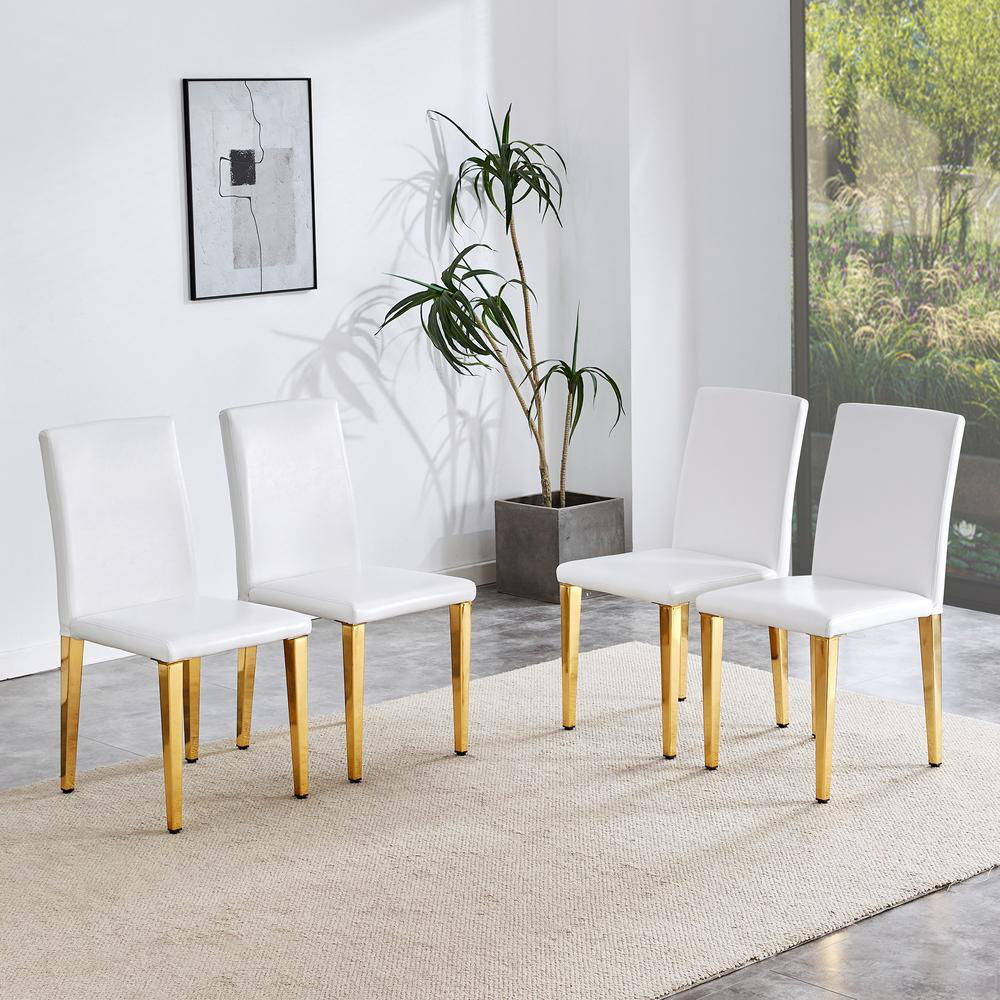 Latitude Run® PU Leather Backrest Chairs Set of 4 - Wayfair Canada
