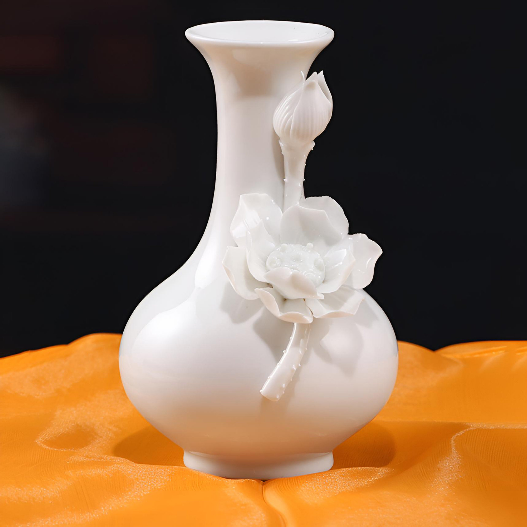 Infinity Exquisite Ceramic Lotus Flower Vase – Artistic Centerpiece For ...