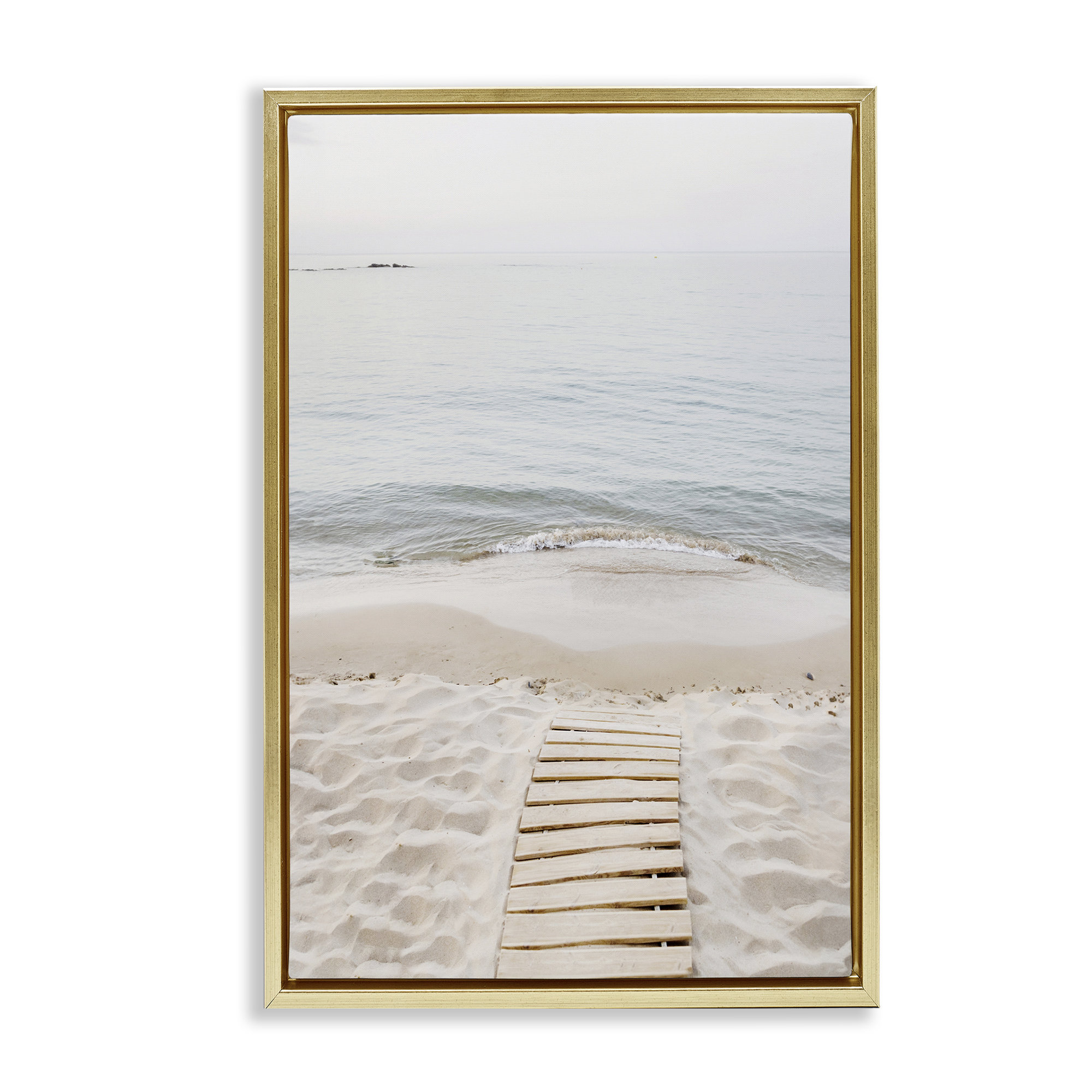 Beachcrest Home™ Steps Toward Beach Shore Framed Floater Canvas by Sisi ...