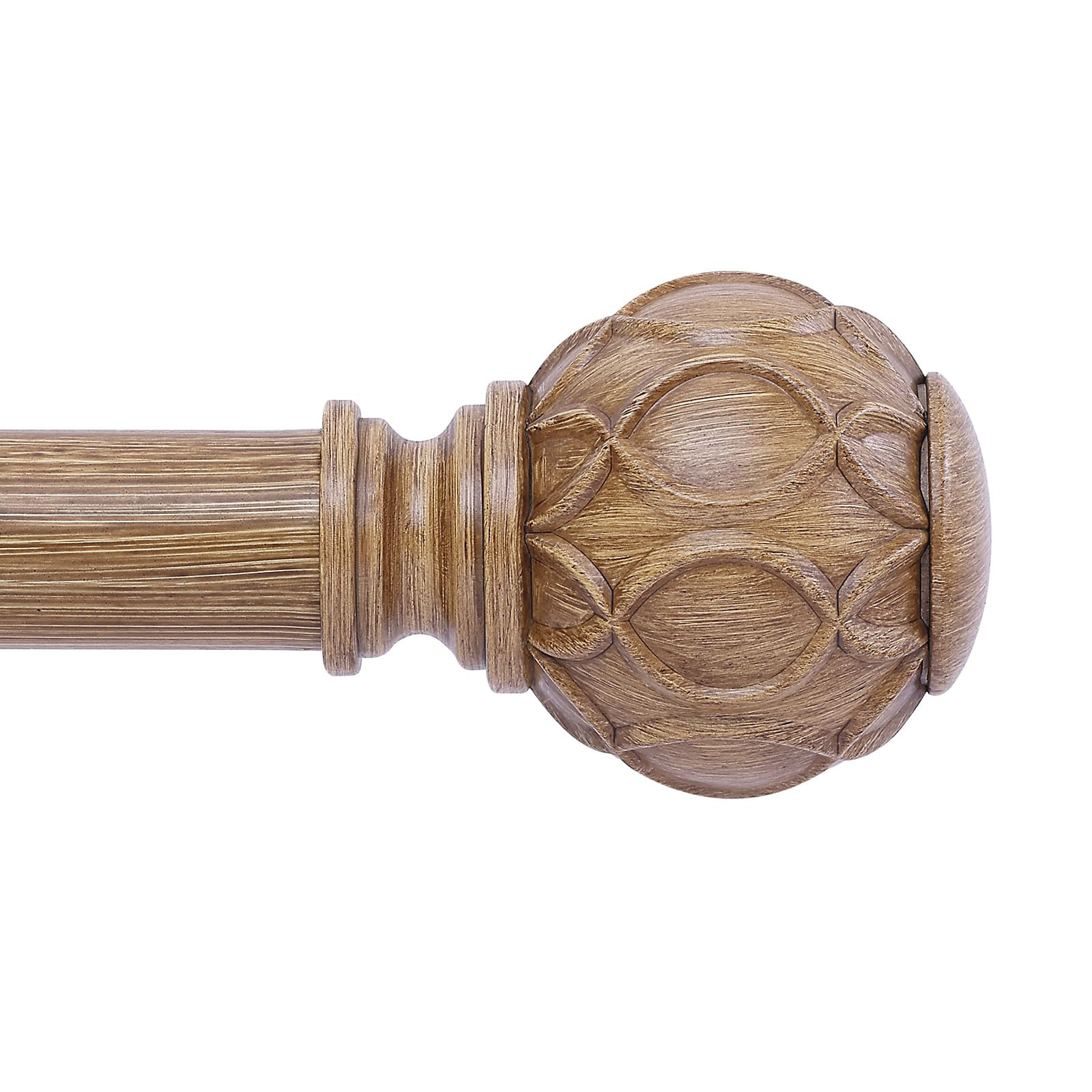 Alcott Hill® Wood Curtain Rods,Adjustable Curtain Rod,Netted Wooden ...