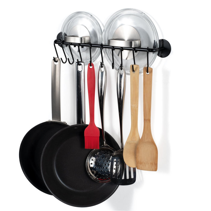 Rebrilliant Garvin Metal Straight Wall Mounted Pot Rack & Reviews | Wayfair