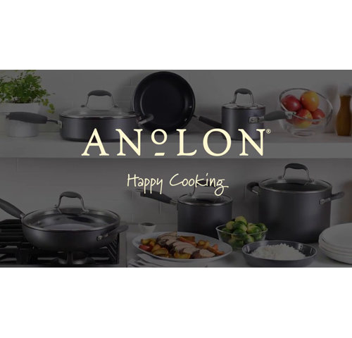 Anolon Advanced Home Hard Anodized Nonstick Cookware Set, 11 Piece ...