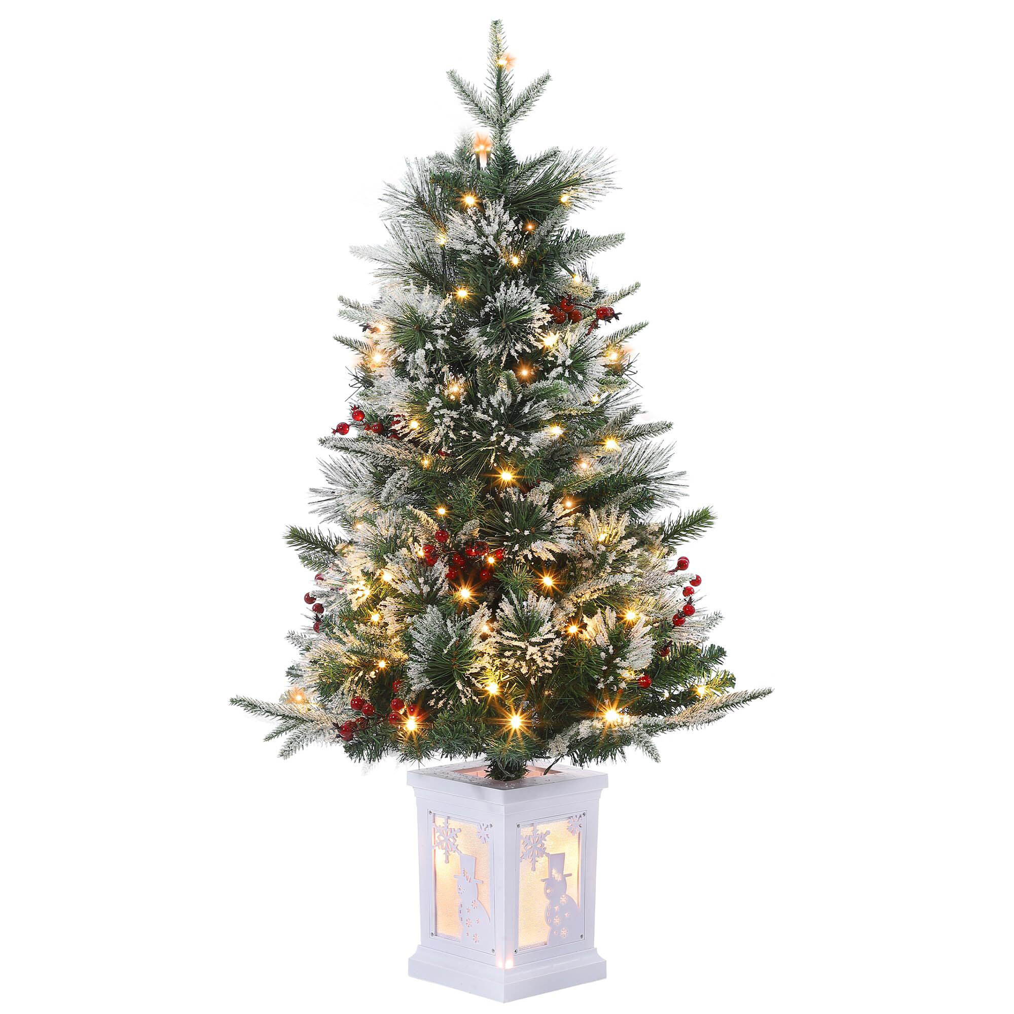 The Holiday Aisle® 3Ft Mini Christmas Tree Pre-Lit Artificial Tree With ...