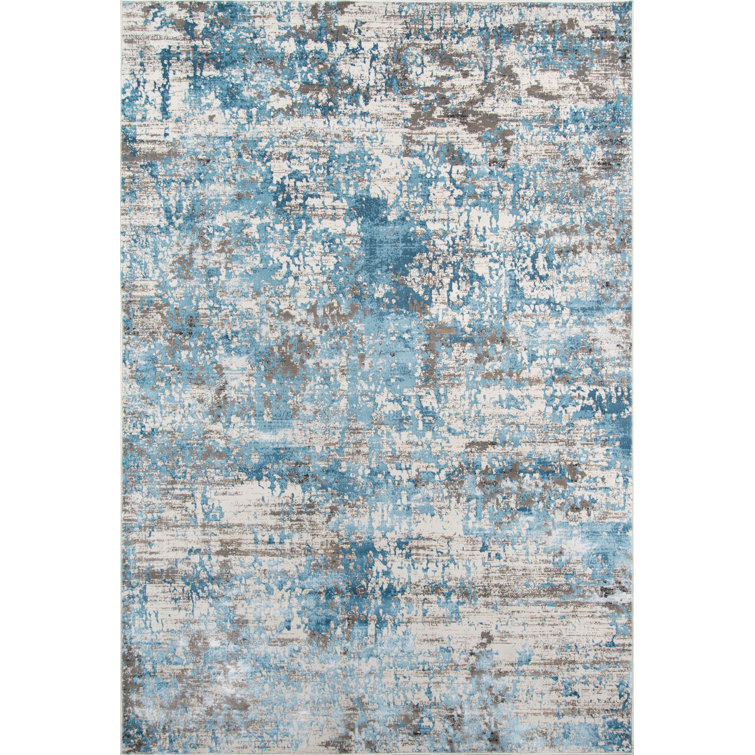 17 Stories Darleston Abstract Blue Area Rug & Reviews | Wayfair