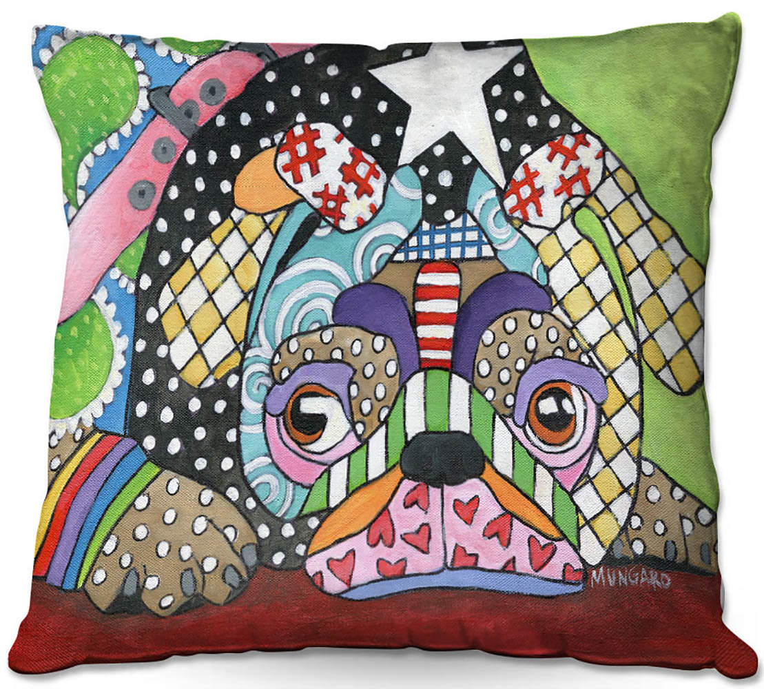 DiaNoche Designs Couch Sad Pug Dog Throw Pillow | Wayfair