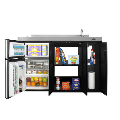 Summit Appliance All-In-One Combo Kitchens 3.2 Cubic Feet Kitchenette ...