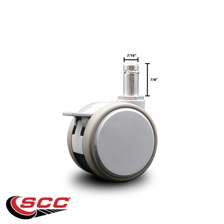 Service Caster 3 Inch MRI Safe Caster with Brake – 7/16 Inch Grip Ring ...