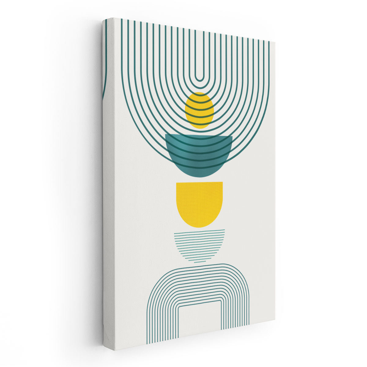 Corrigan Studio® MidCentury Teal Yellow 1 - Canvas Print Wall Art | Wayfair