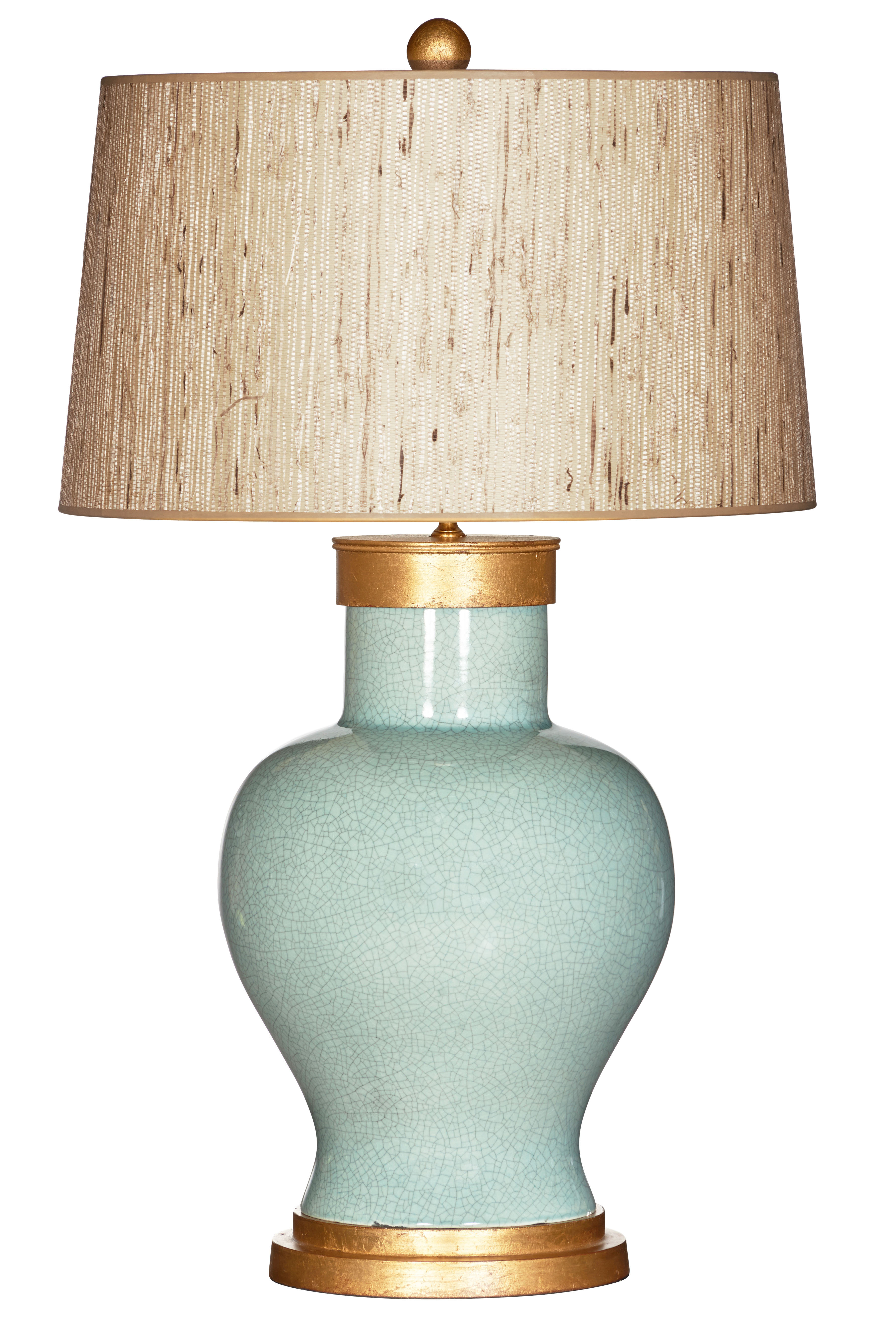 Bradburn Home Cove Couture 31" Aqua/Gold Table Lamp - Wayfair Canada