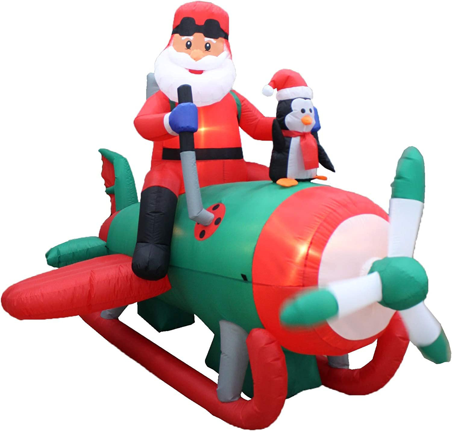 The Holiday Aisle® 8 Foot Long Animated Christmas Inflatable Santa ...