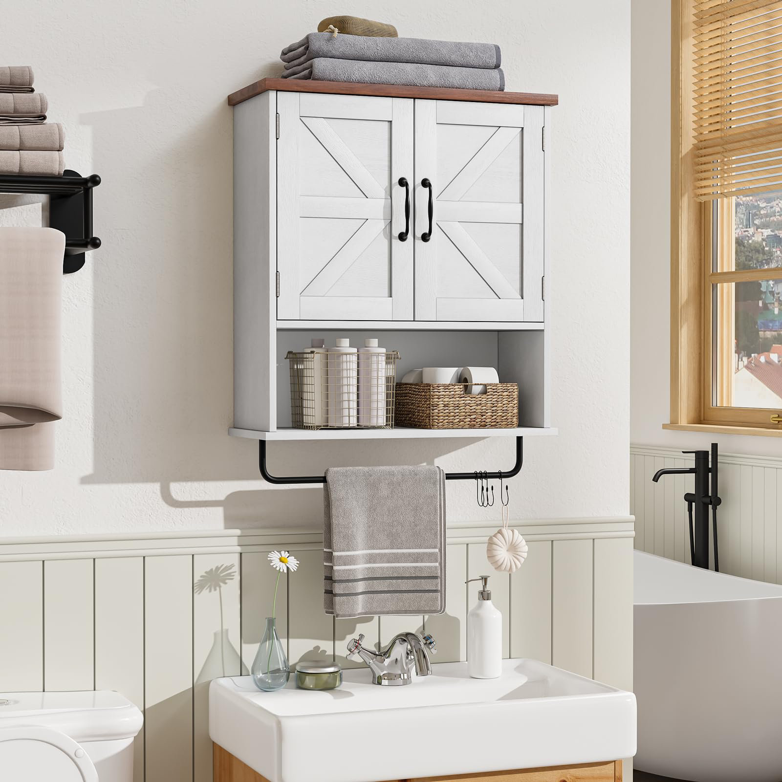 Medicine Cabinet With Towel Bar