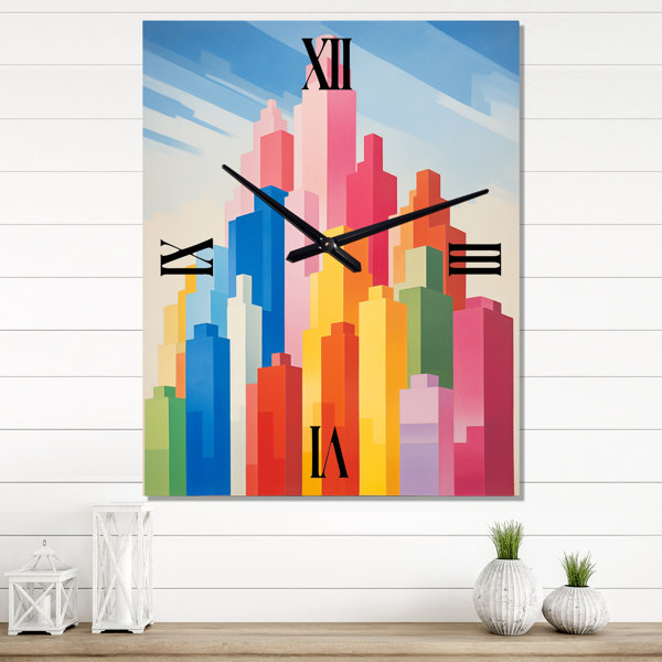 East Urban Home Pirro - City New York Modern Wall Clock | Wayfair