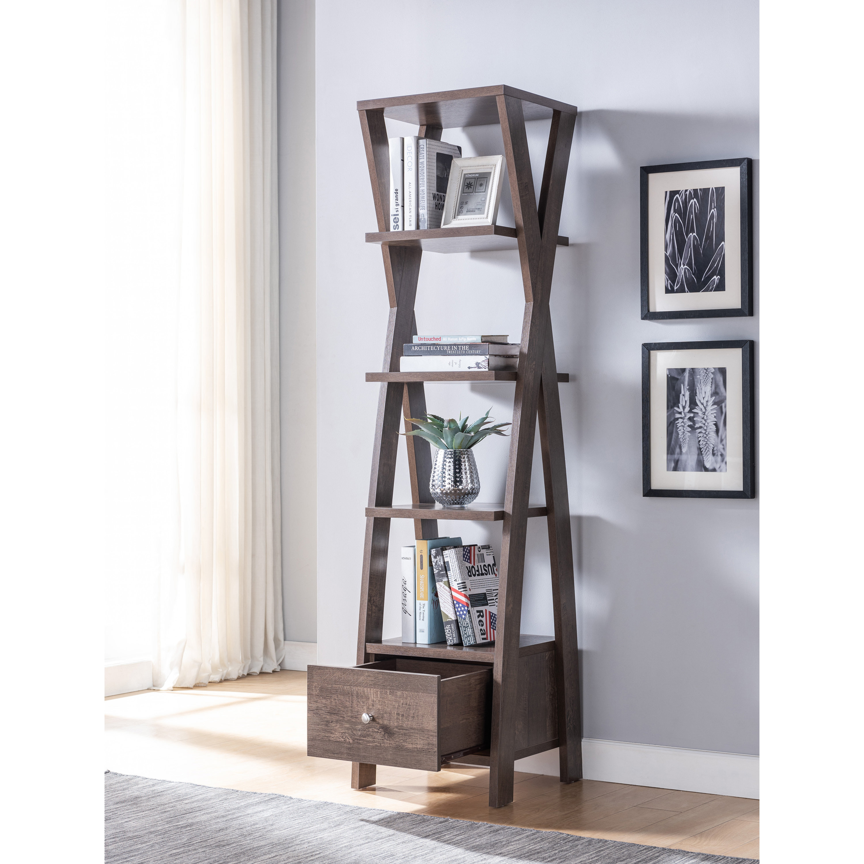 Laurel Foundry Modern Farmhouse Gerard Storage Bookcase & Reviews | Wayfair