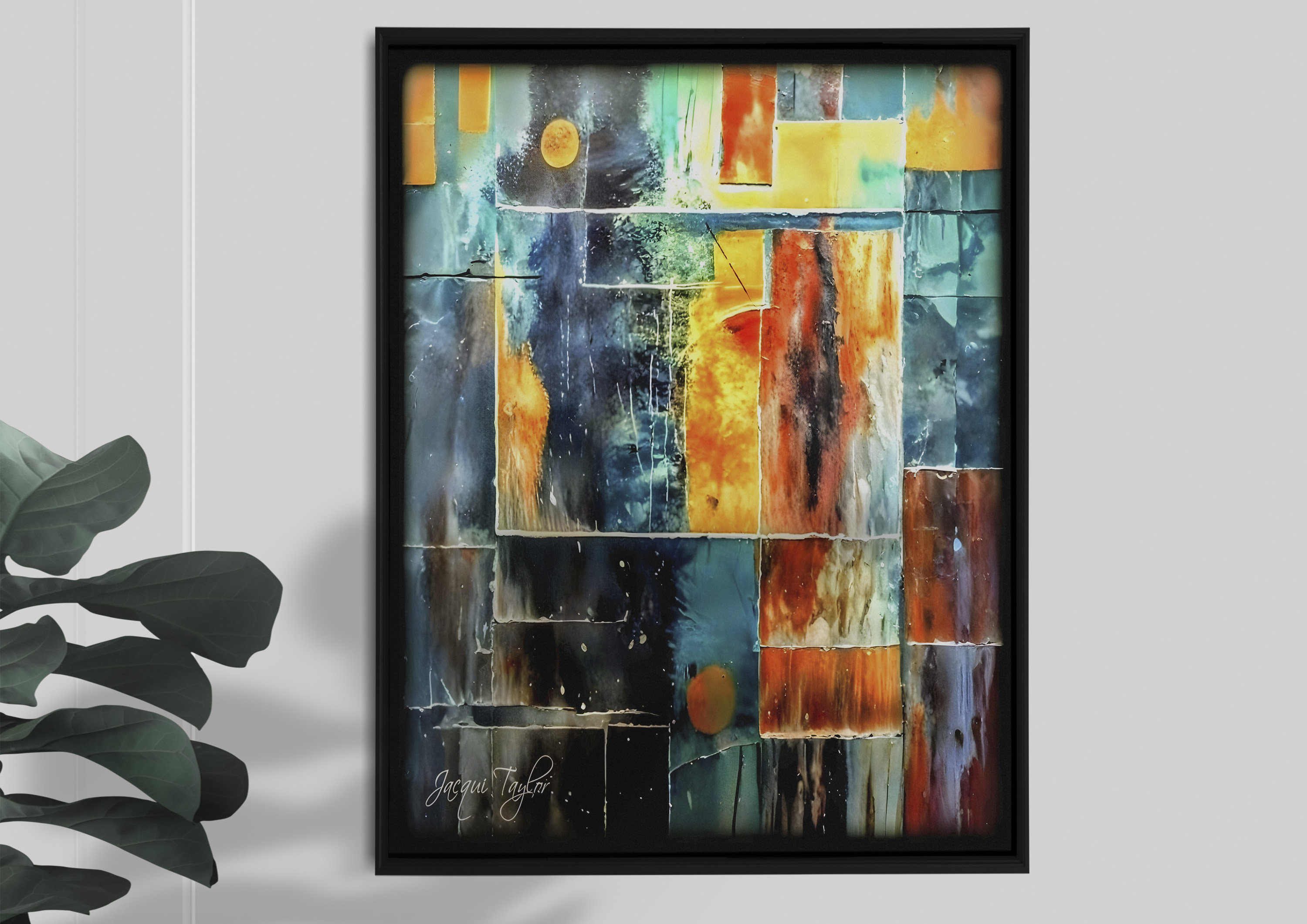 Ivy Bronx Harmony In Chaos Framed Canvas Print | Wayfair