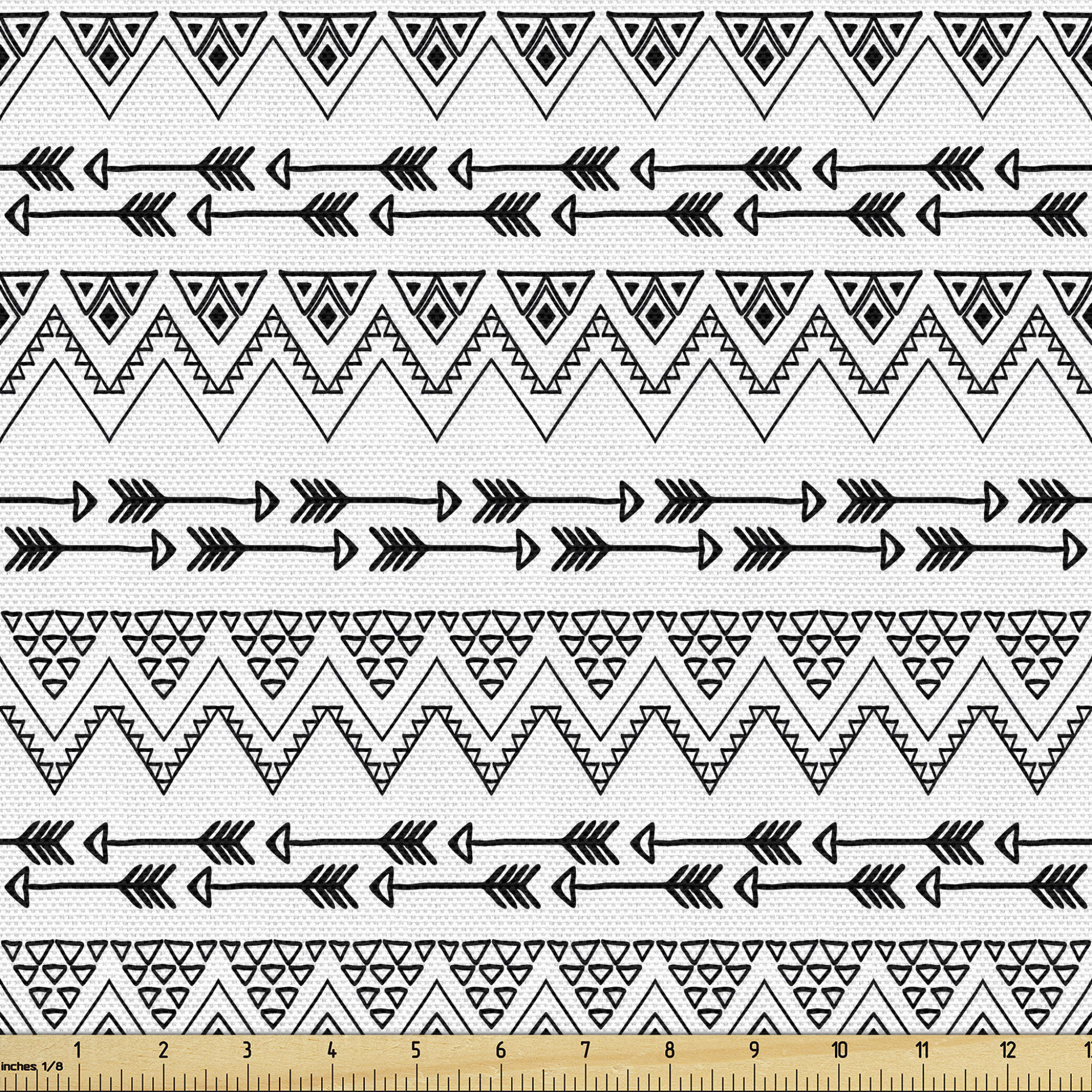 Natur Pur Roxanne Bohemian Pattern with Triangle Zigzags and Arrows ...