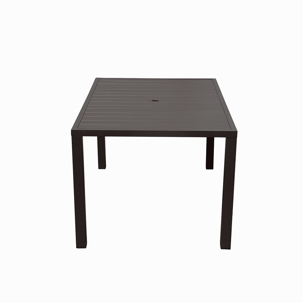 Ivy Bronx Outdoor Dining Table For 4 Person,Square Slatted Metal Patio ...