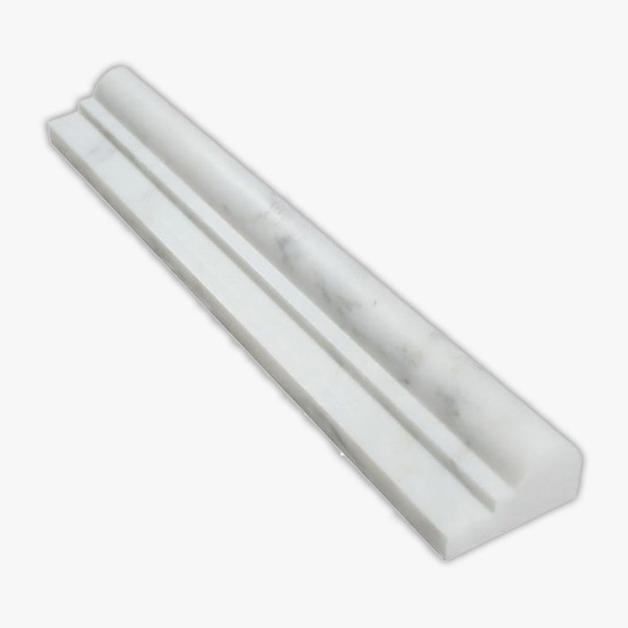 Calacatta Tile 2'' H x 12'' W x 1'' D Marble Chair Rail | Wayfair