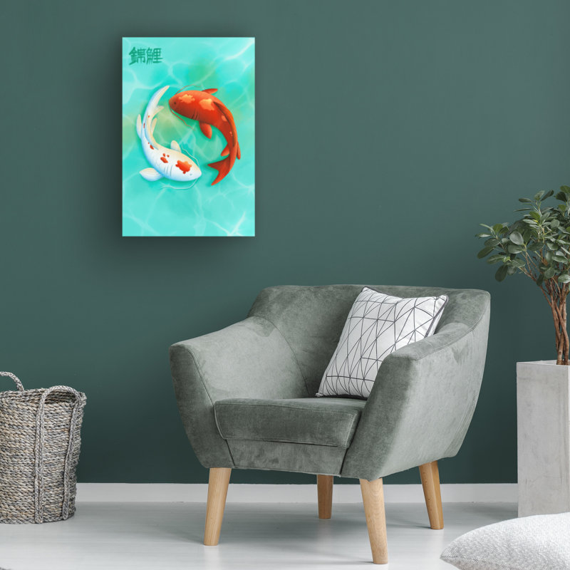 Bay Isle Home™ Koi Love On Canvas by Fadil Roze Print | Wayfair