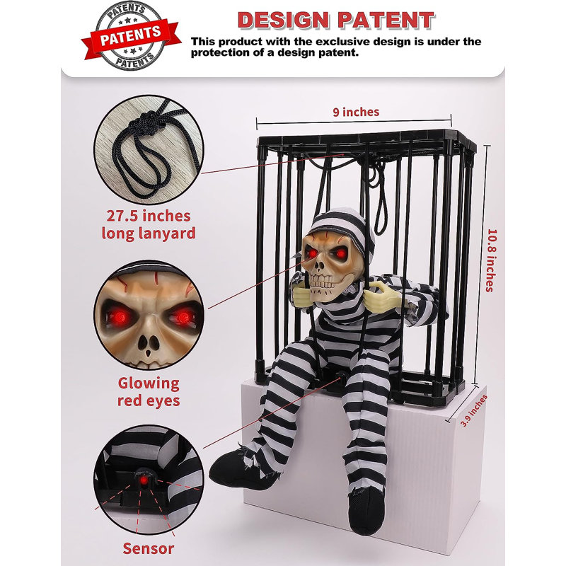 The Holiday Aisle® Screaming Animated Halloween Decorations, Halloween ...