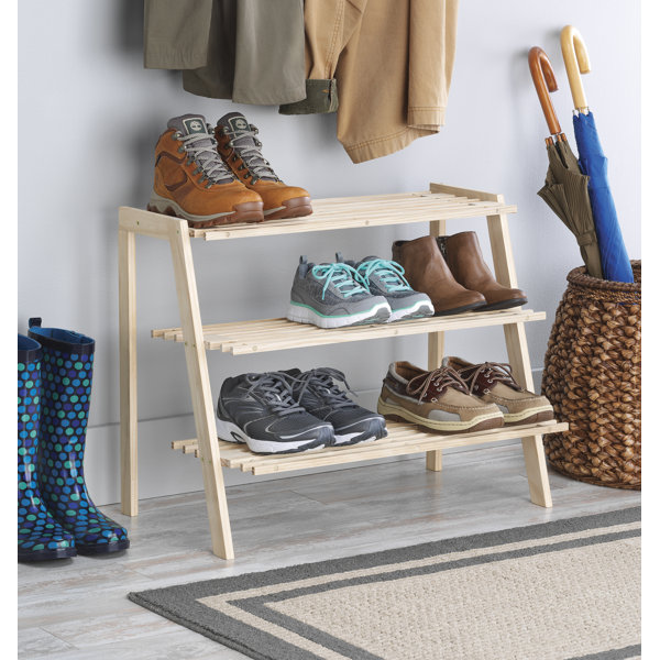 Whitmor 3-Tier Wood Shoe Shelves | Wayfair