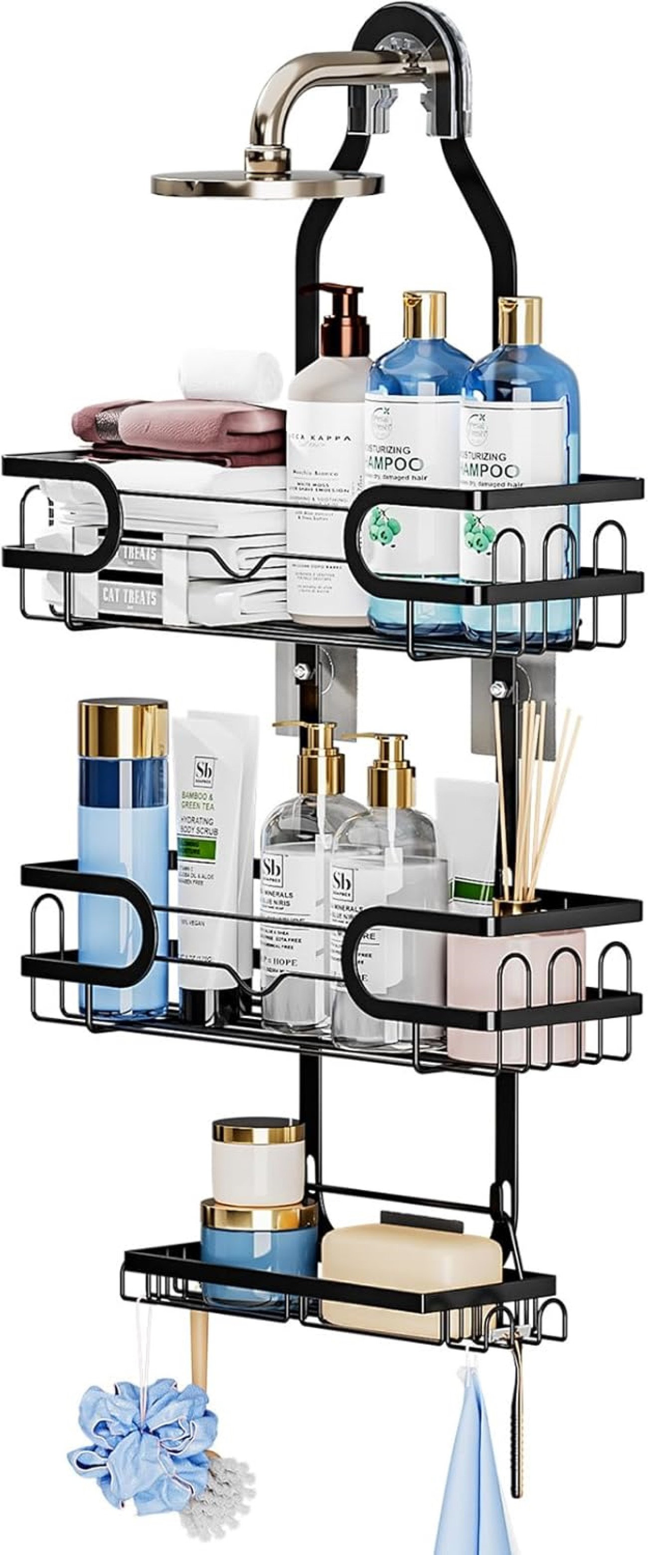 Rebrilliant No Drilling Inside Bath Shower Rack Shelves Over | Wayfair
