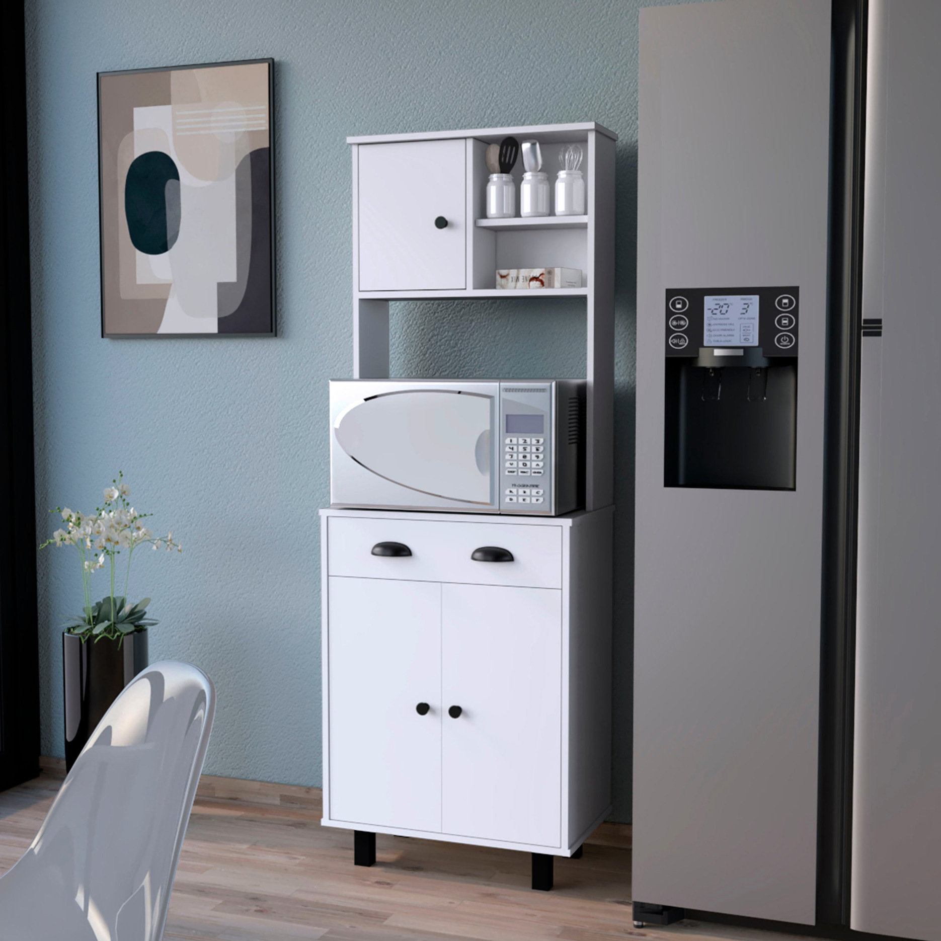 Latitude Run® 1 Kitchen Pantry - White And , Organize Your Efficiently ...