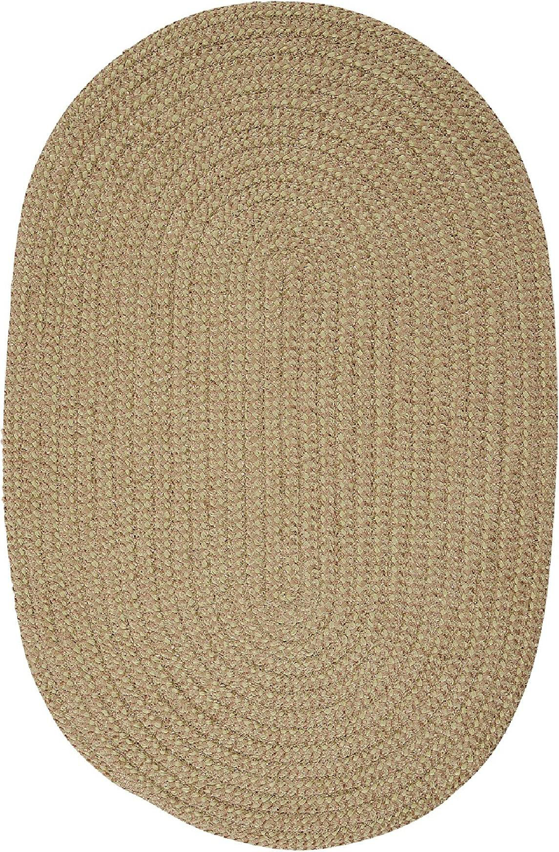 Gracie Oaks Oval Mancel Solid Color Machine Braided Chenille Indoor ...