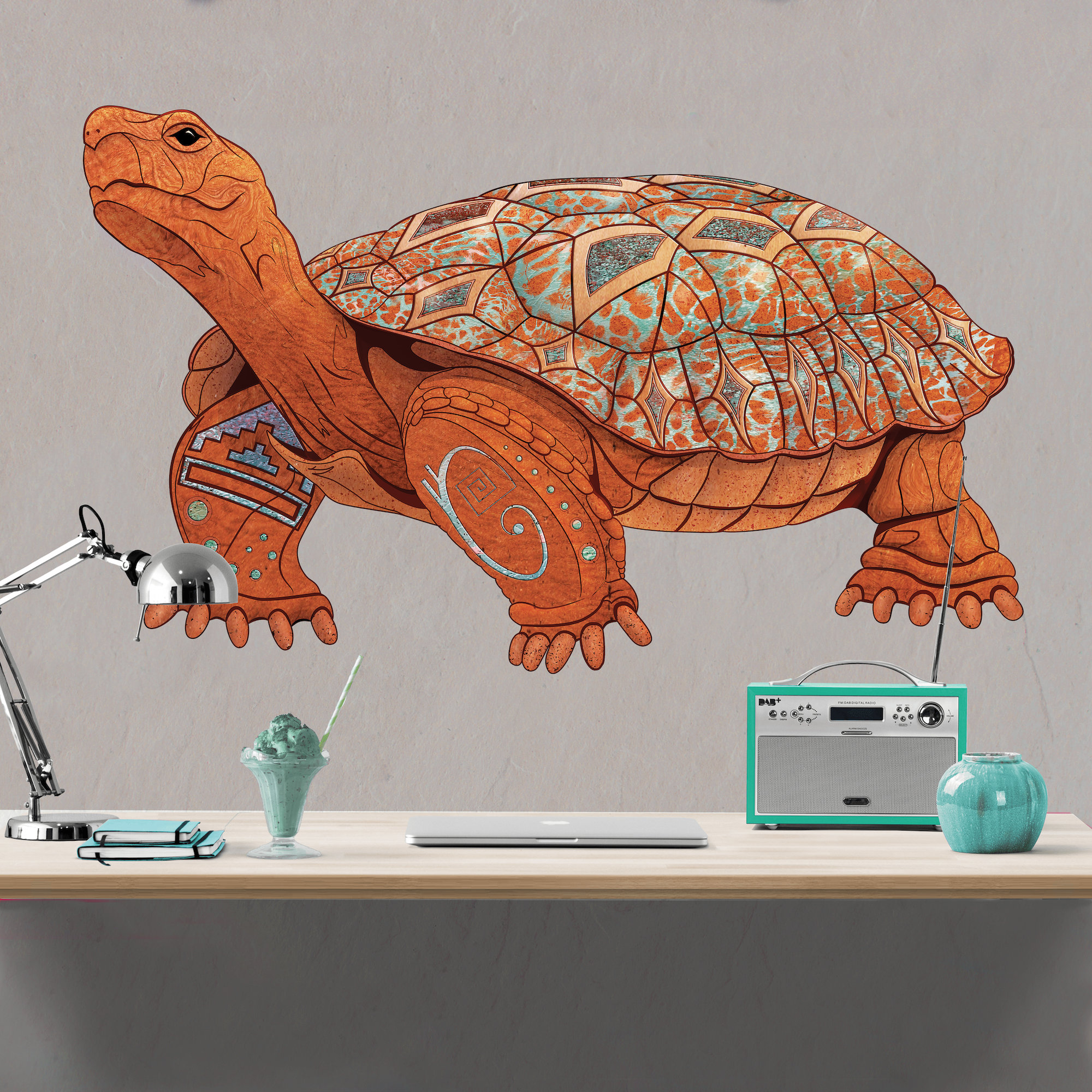 Bayou Breeze Southwestern Tortoise Wall Decal, Native American Art ...